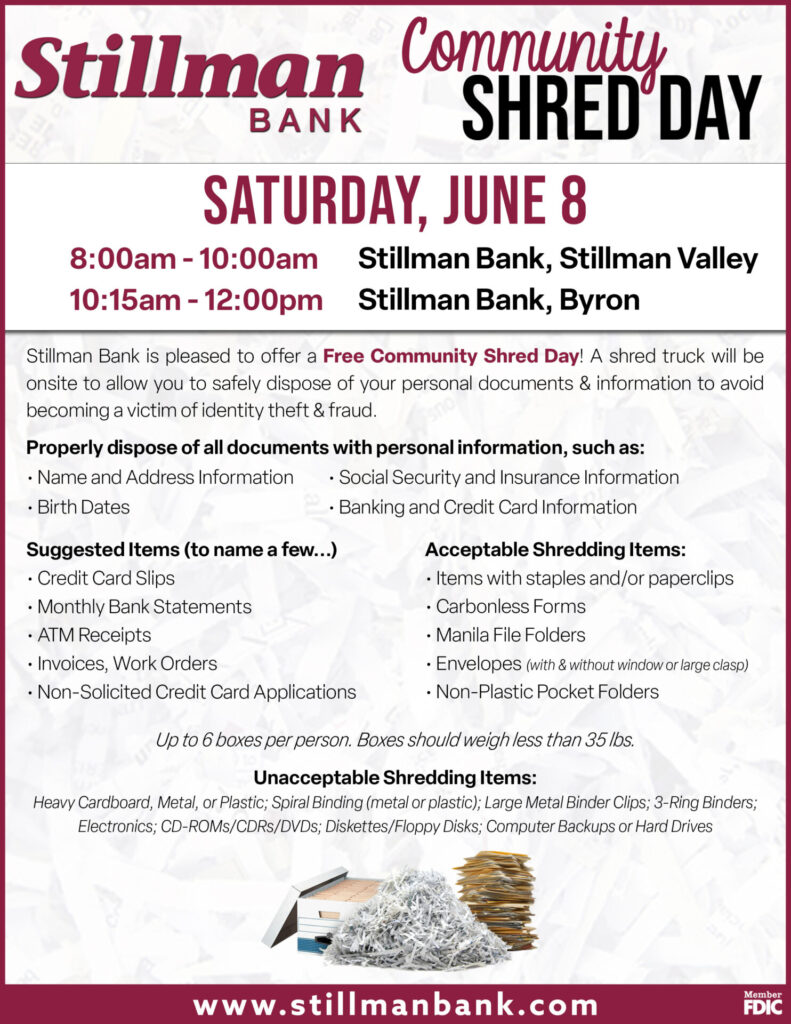 Community Shred Day - Stillman Bank